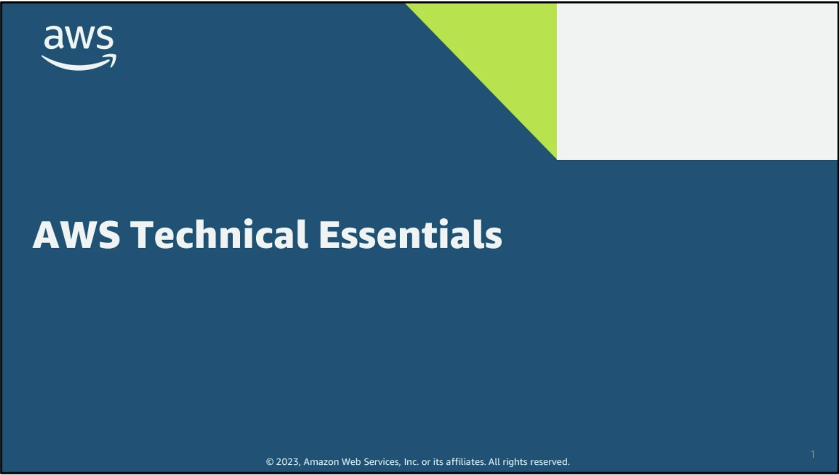 AWS Technical Essential Training